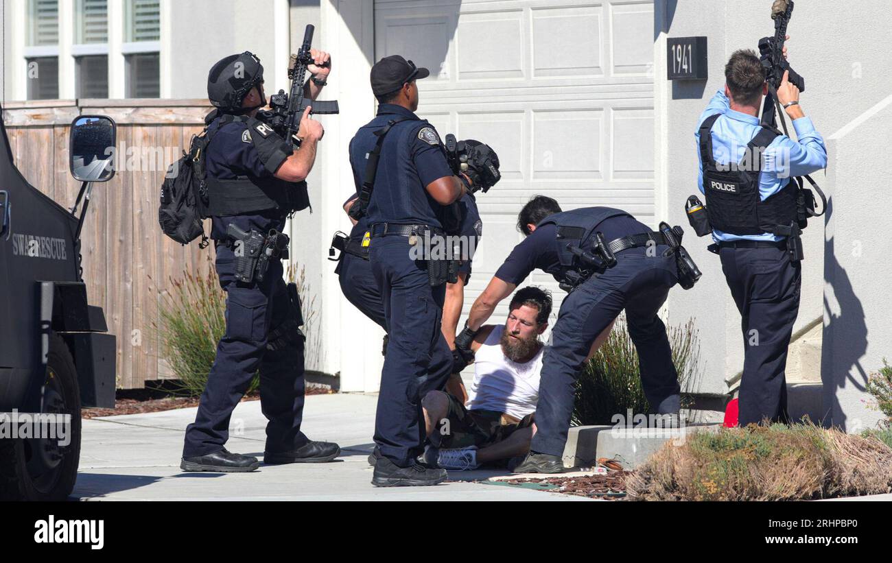 Joshua Arnold, 41, of Visalia is arrested Thursday, Aug. 17, in San ...