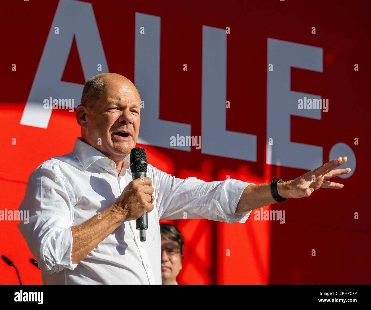 Munich, Germany. 18th Aug, 2023. German Chancellor Olaf Scholz (SPD ...