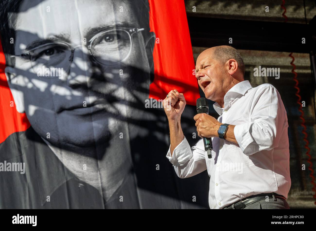 Munich, Germany. 18th Aug, 2023. German Chancellor Olaf Scholz (SPD ...