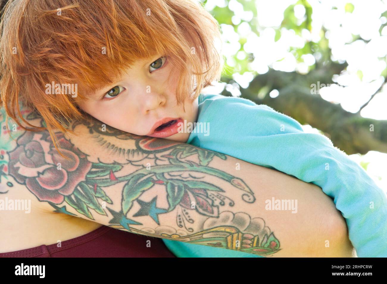 Child on arm Stock Photo - Alamy