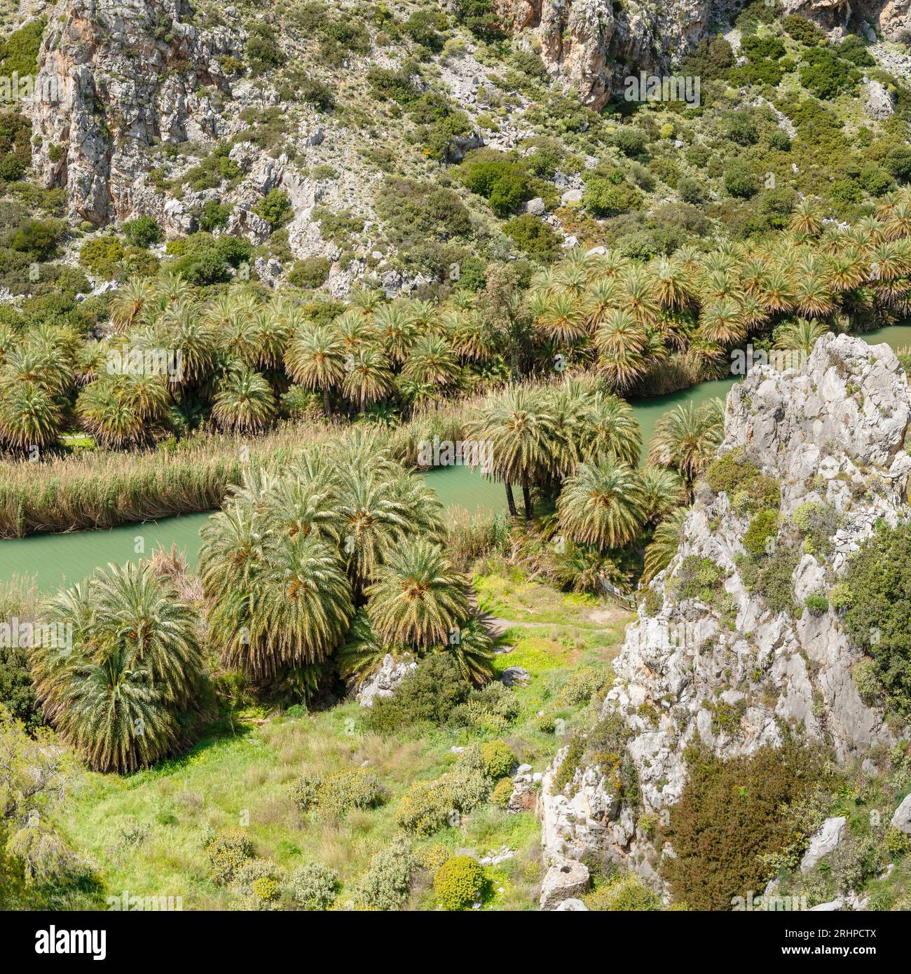 Preveli gorge with Megalopotamos stream, Rethymno district, Crete ...
