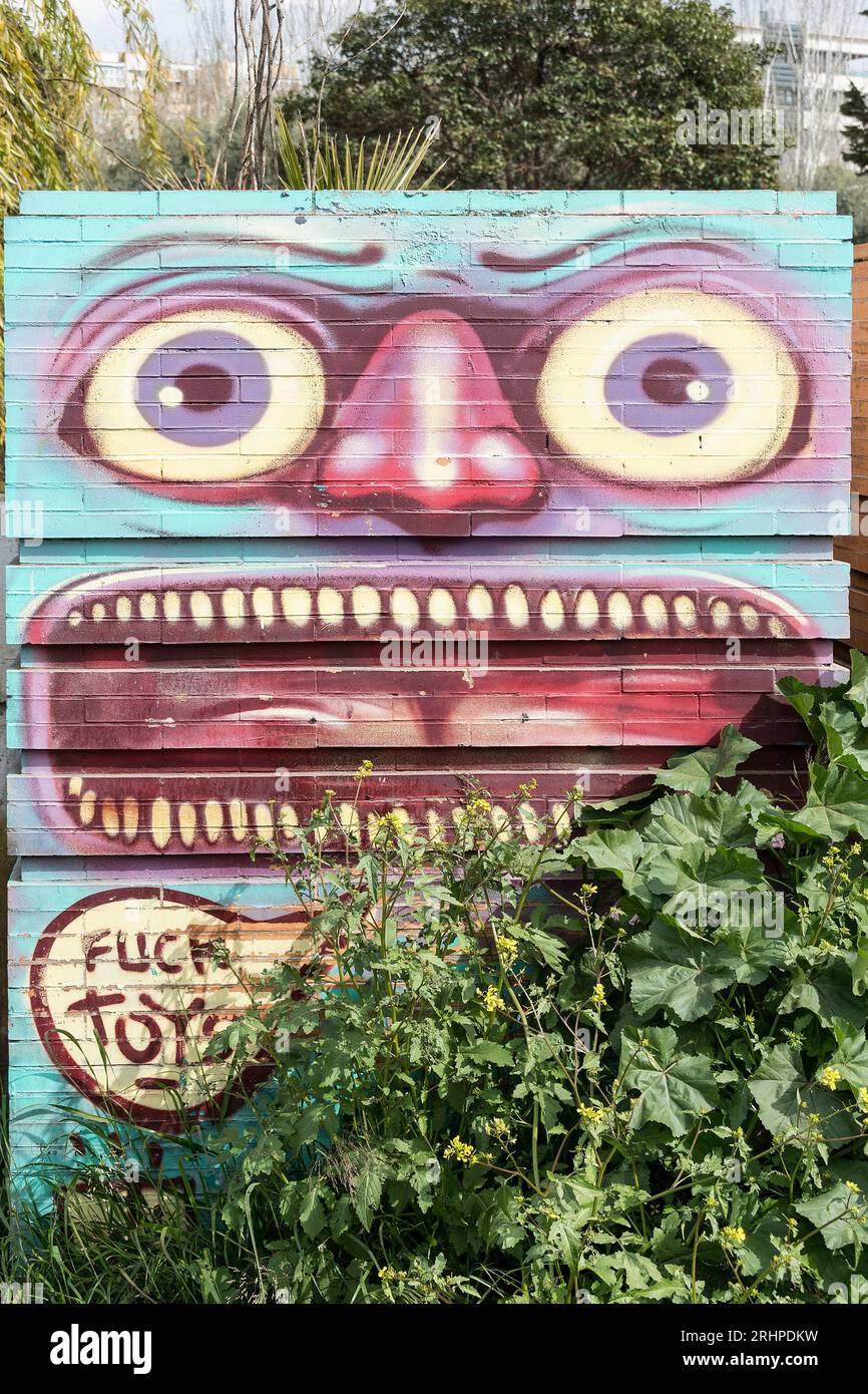 Spain, Andalusia, Granada, big street art gallery at park Federico ...