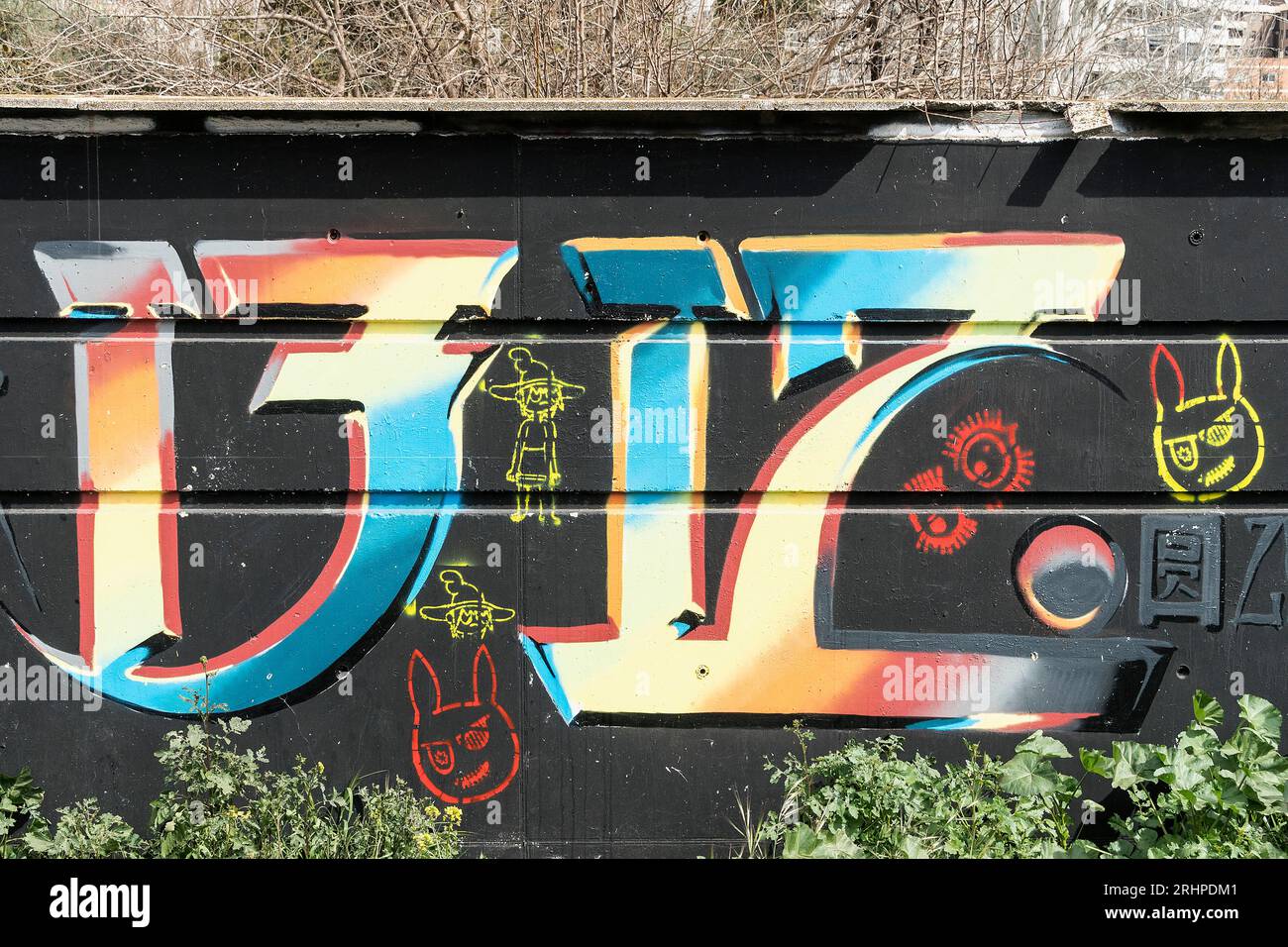 Spain, Andalusia, Granada, big street art gallery at park Federico ...