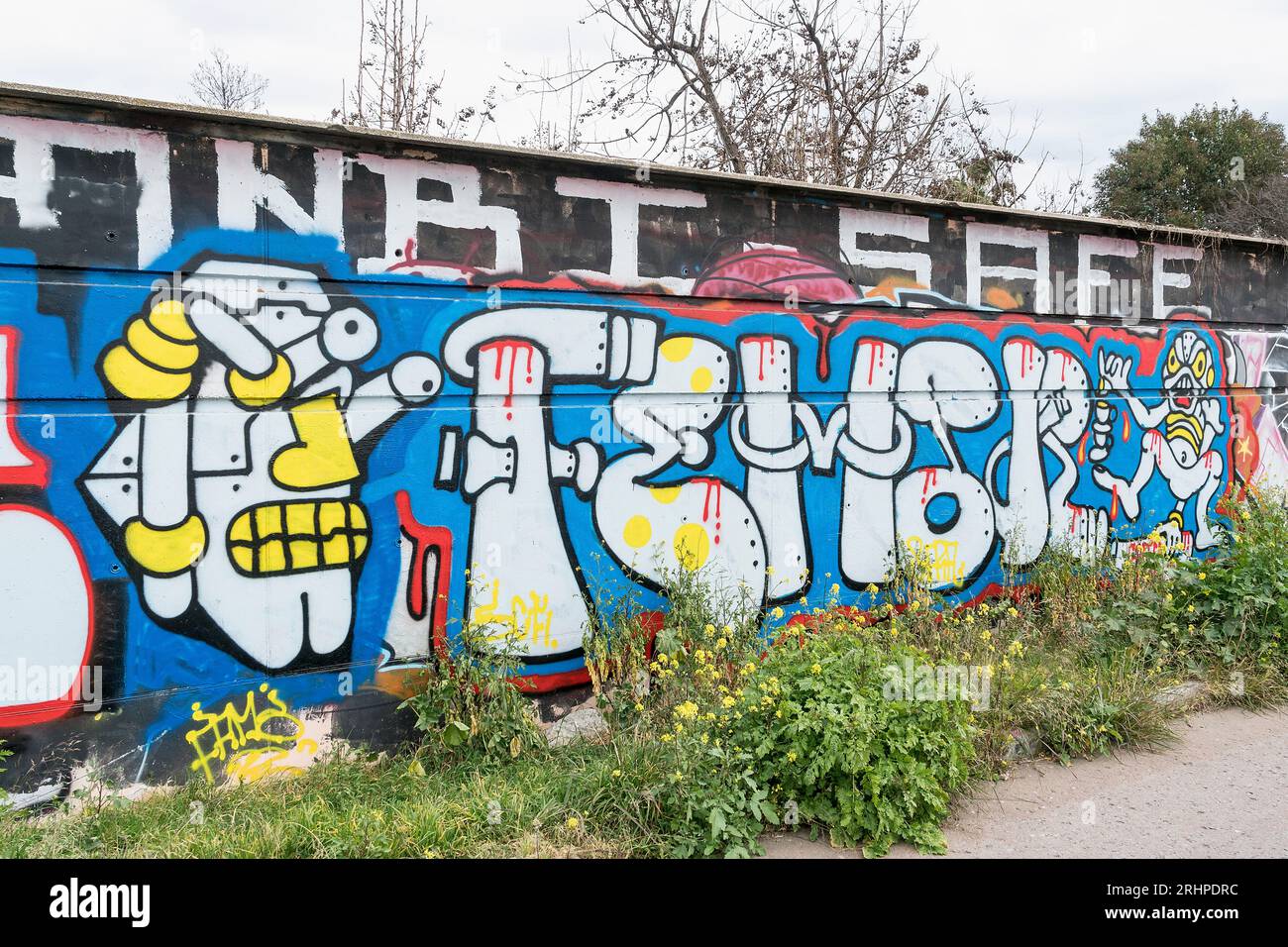 Spain, Andalusia, Granada, big street art gallery at park Federico ...