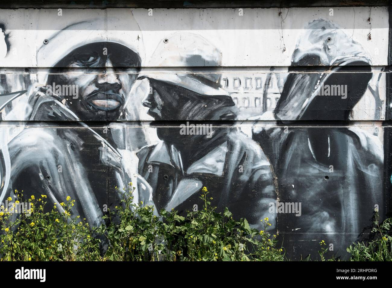 Spain, Andalusia, Granada, large street art gallery at the park ...