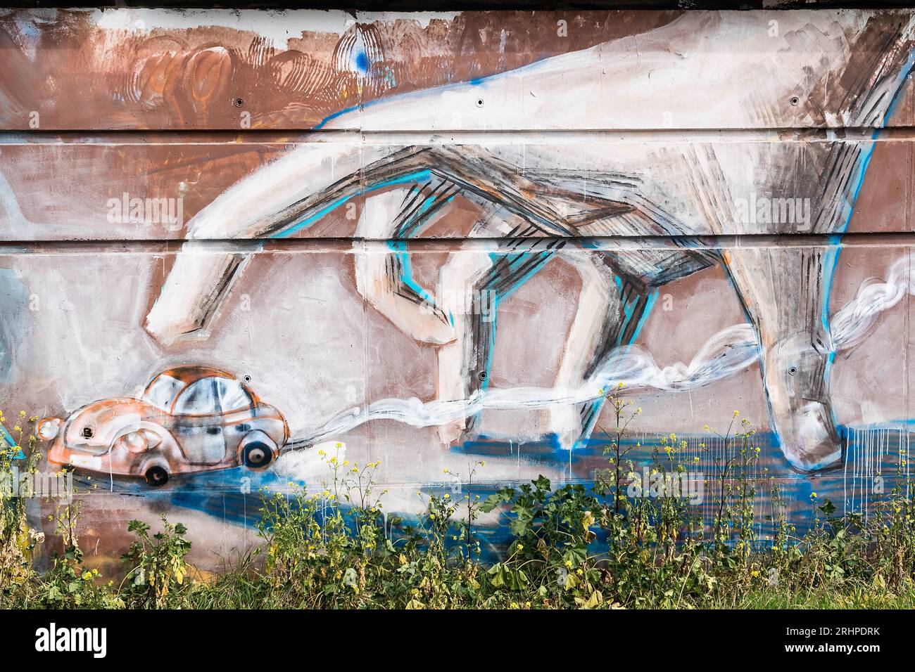 Spain, Andalusia, Granada, large street art gallery at the park ...