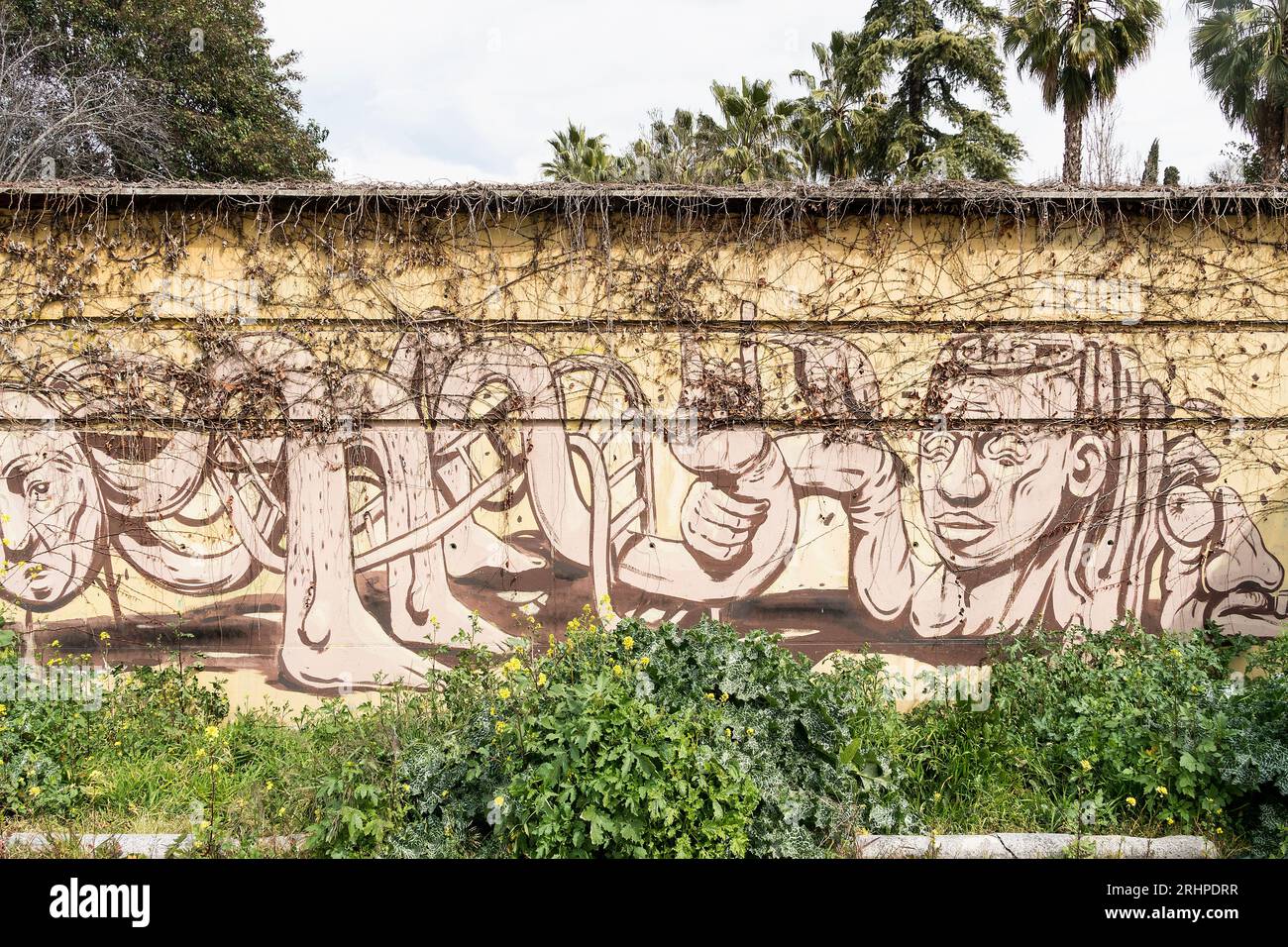 Spain, Andalusia, Granada, big street art gallery at park Federico ...