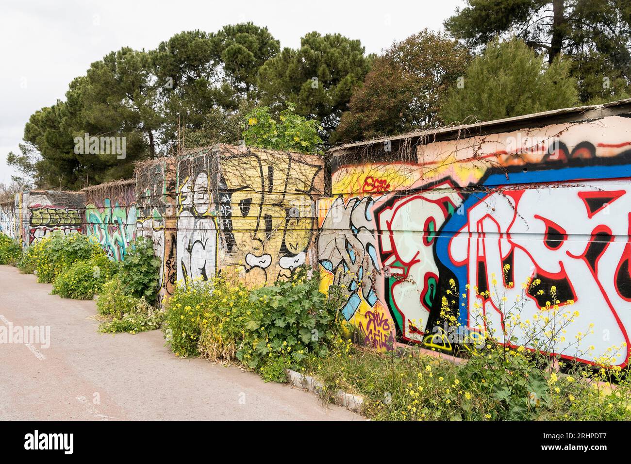 Spain, Andalusia, Granada, big street art gallery at park Federico ...