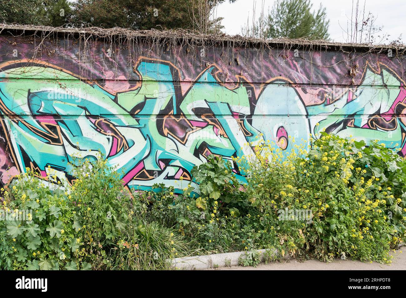 Spain, Andalusia, Granada, big street art gallery at park Federico ...