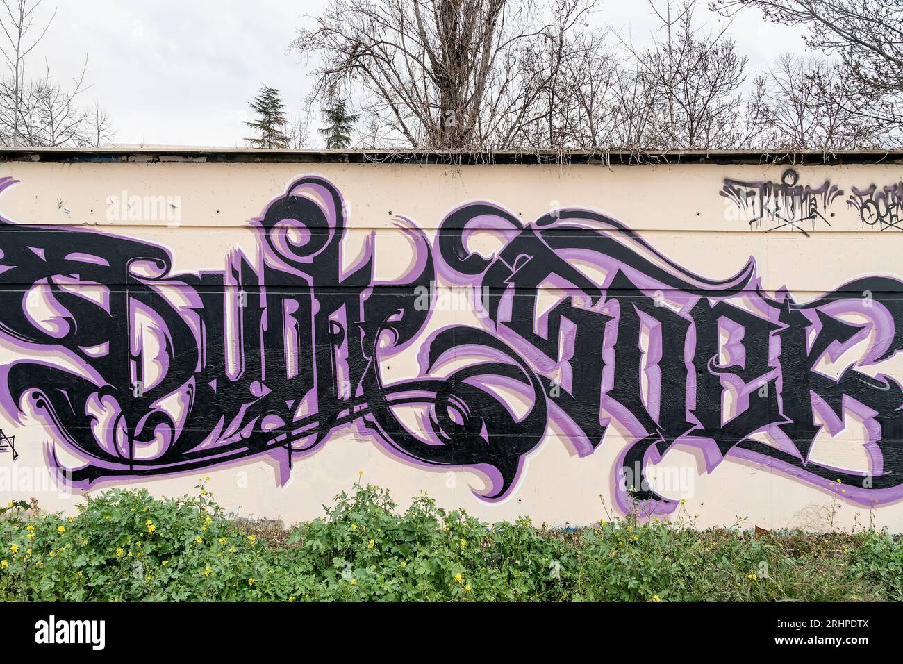 Spain, Andalusia, Granada, big street art gallery at park Federico ...