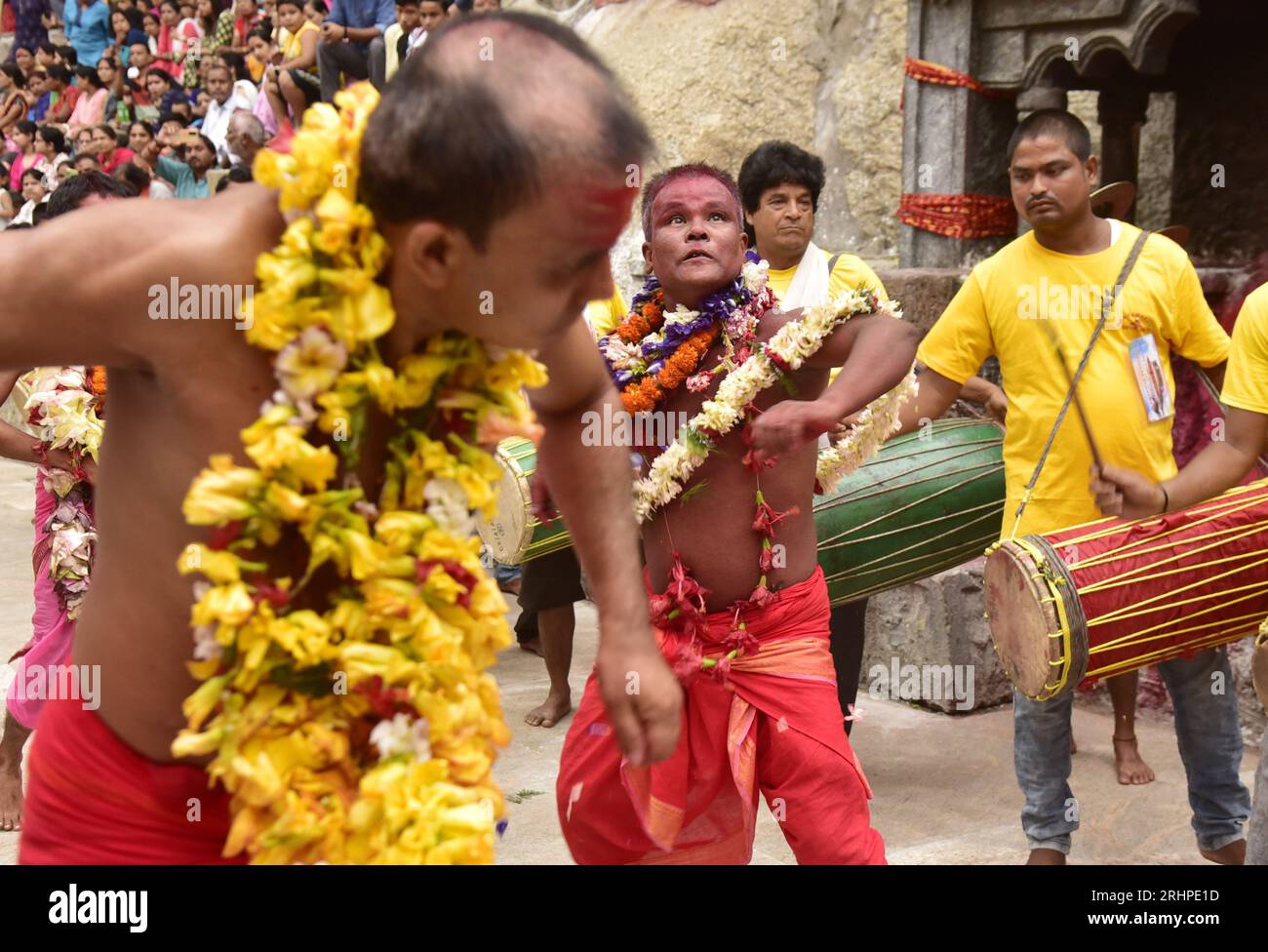 Guwahati, Guwahati, India. 18th Aug, 2023. Devotees perform Deodhani ...