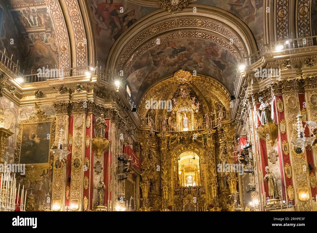 Spain, Andalusia, Granada, Basilica de San Juan de Dios, baroque church ...