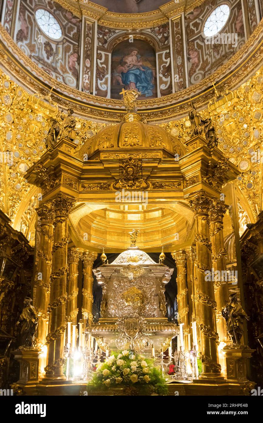 Spain, Andalusia, Granada, Basilica de San Juan de Dios, baroque church ...