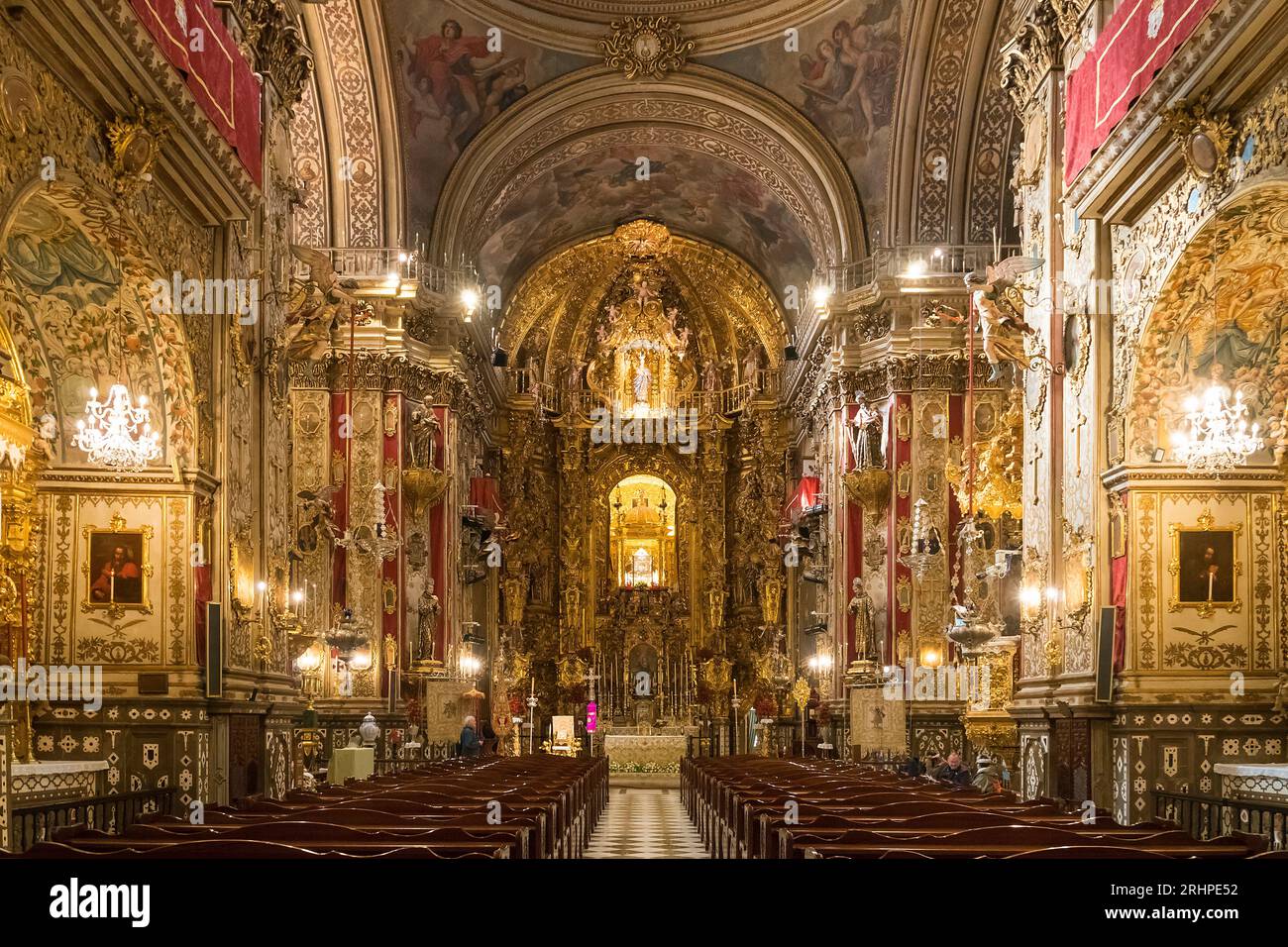 Spain, Andalusia, Granada, Basilica de San Juan de Dios, baroque church ...
