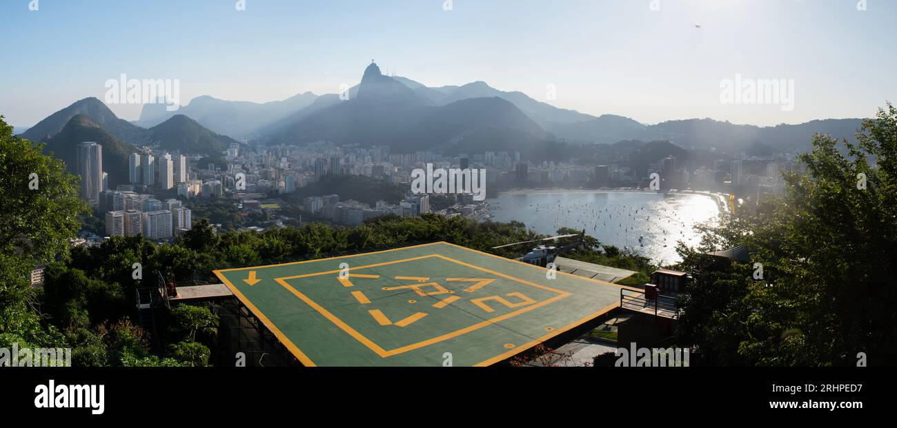 Rio de Janeiro, Brazil: panoramic from Sugarloaf Mountain with ...