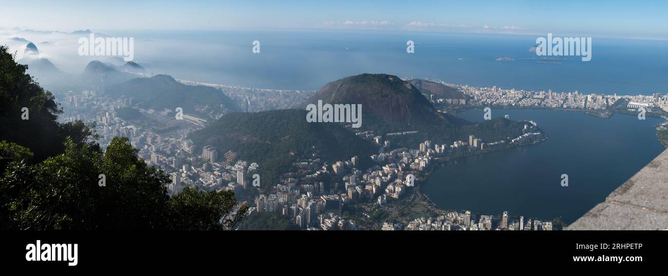 Rio de Janeiro: stunning view of the city in the morning mist from the ...