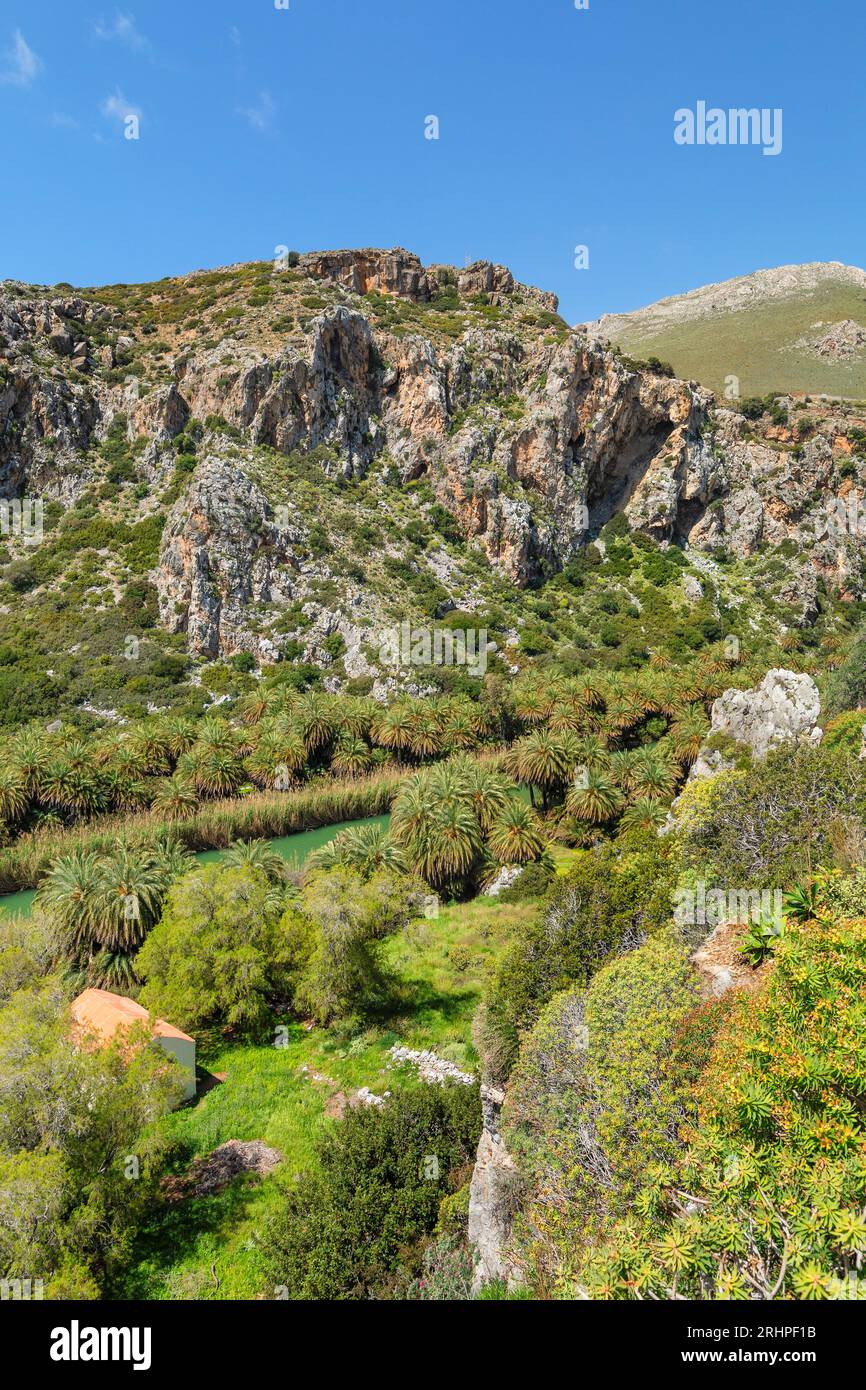 Preveli gorge with Megalopotamos stream, Rethymno district, Crete ...