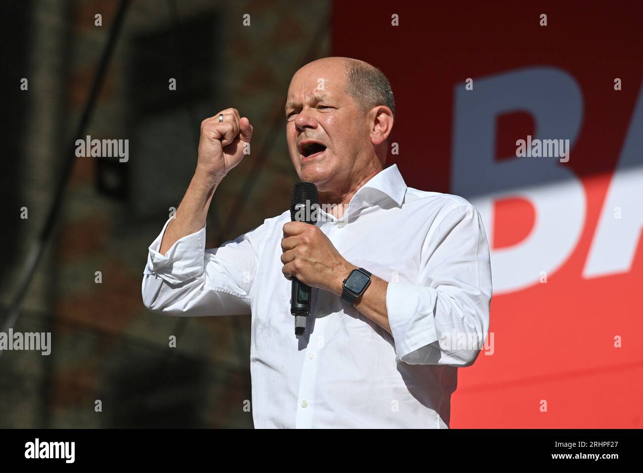 Olaf SCHOLZ. The start of the election campaign of the BayernSPD with ...