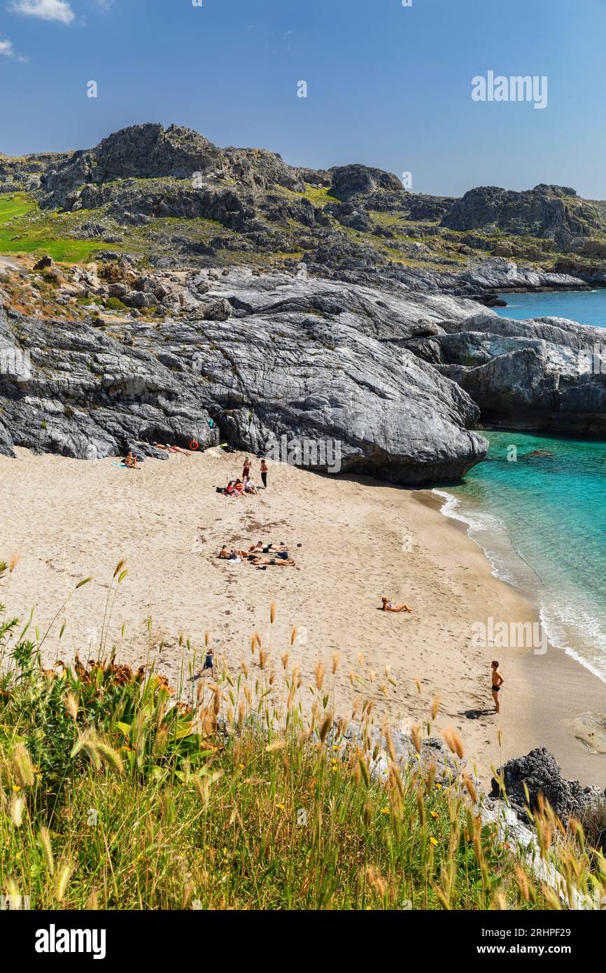Ammoudi Beach, Plakias, Rethymno District, Crete, Greece Stock Photo ...