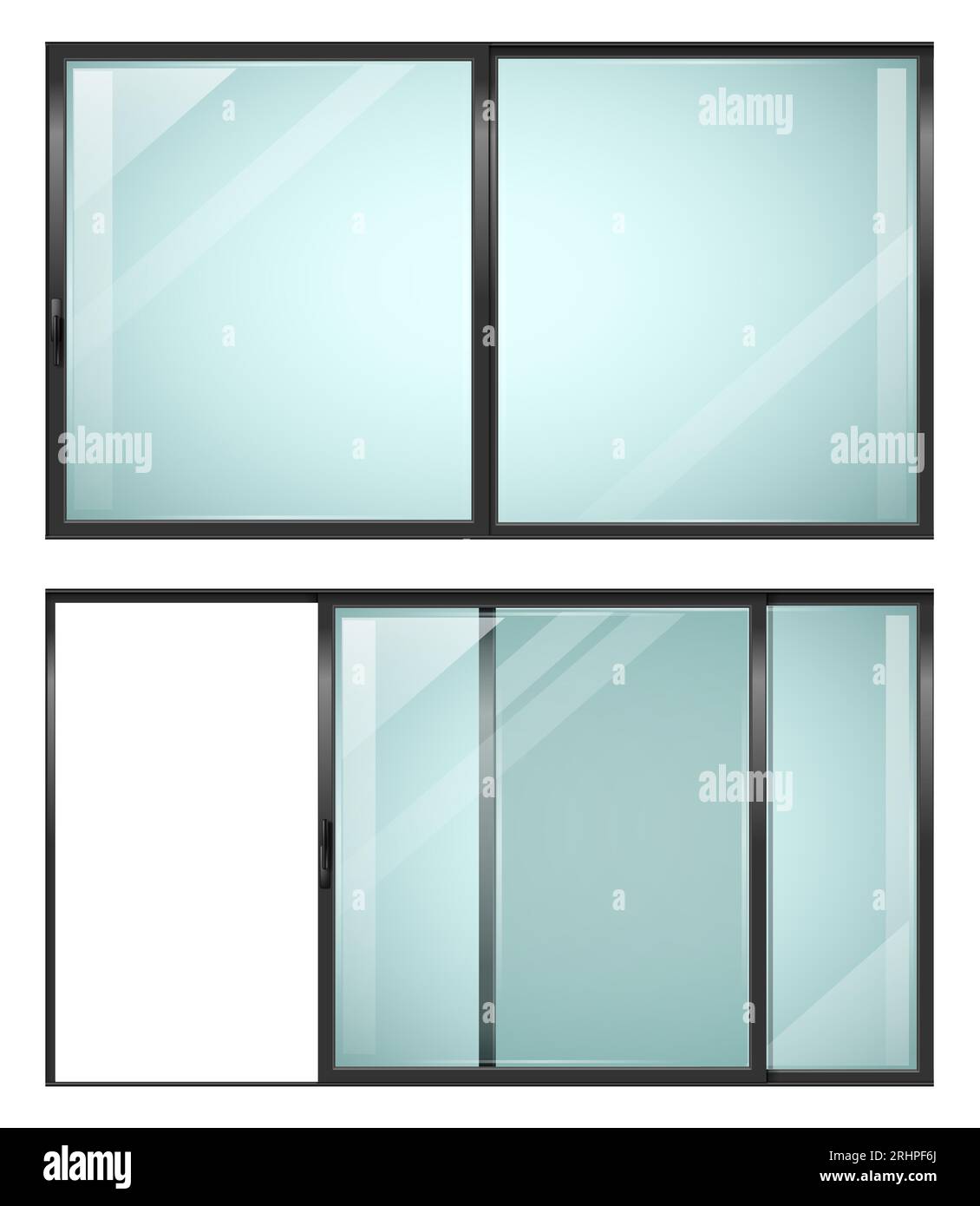 Metal plastic glass door Stock Vector Images - Alamy