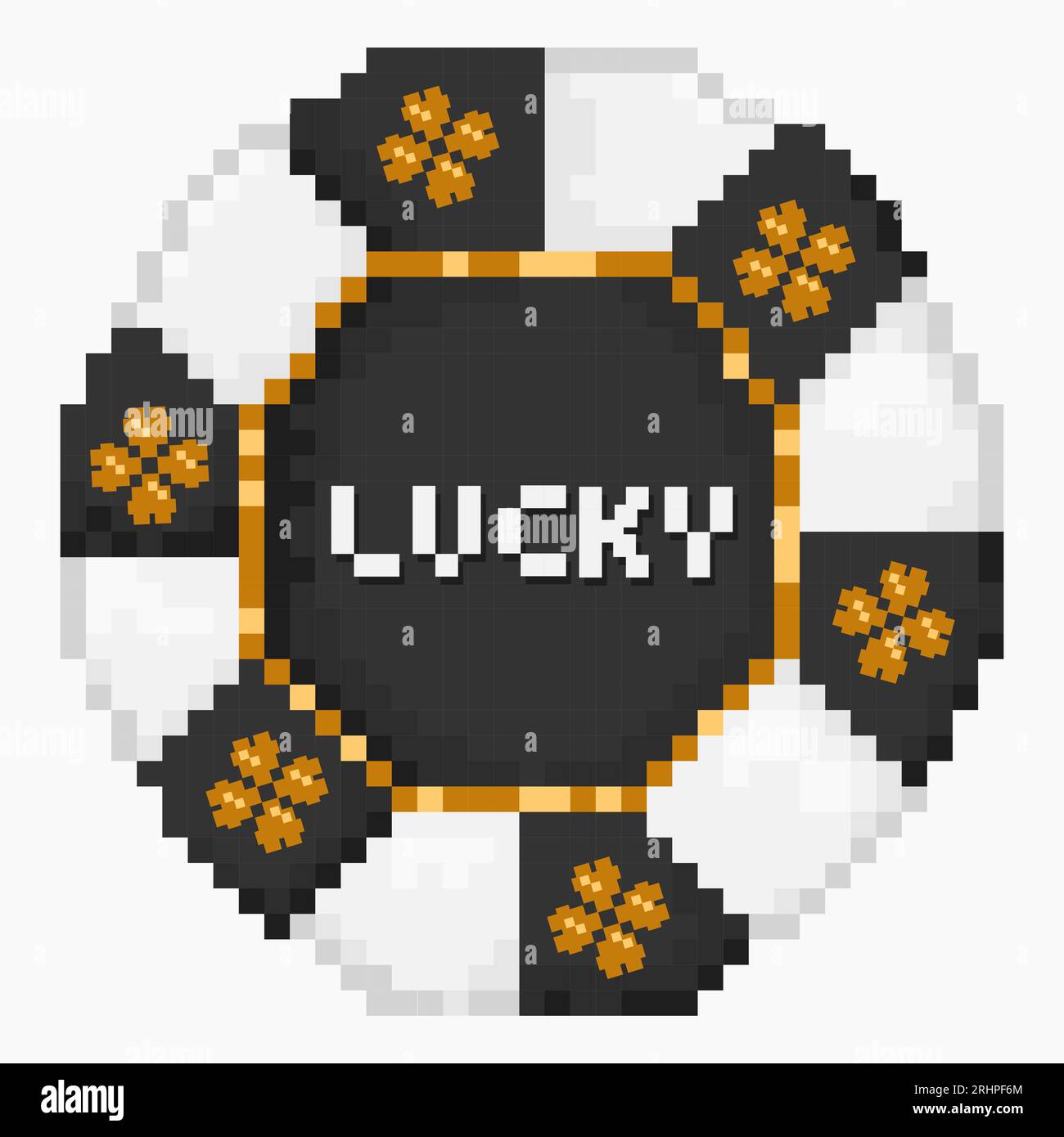 Pixel art poker chips. Casino chips lucky Stock Vector Image & Art - Alamy
