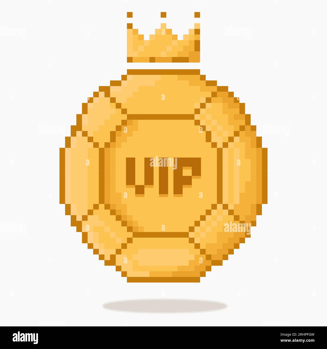 Pixel art poker golden chips. Casino chips vip Stock Vector Image & Art ...