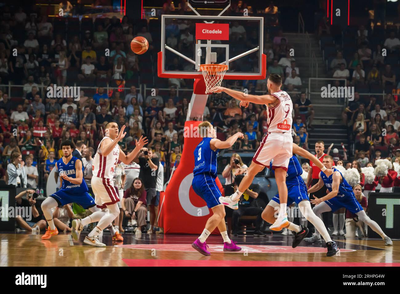 RIGA, LATVIA. 16th August 2023. Latvia National Men's basketball team ...