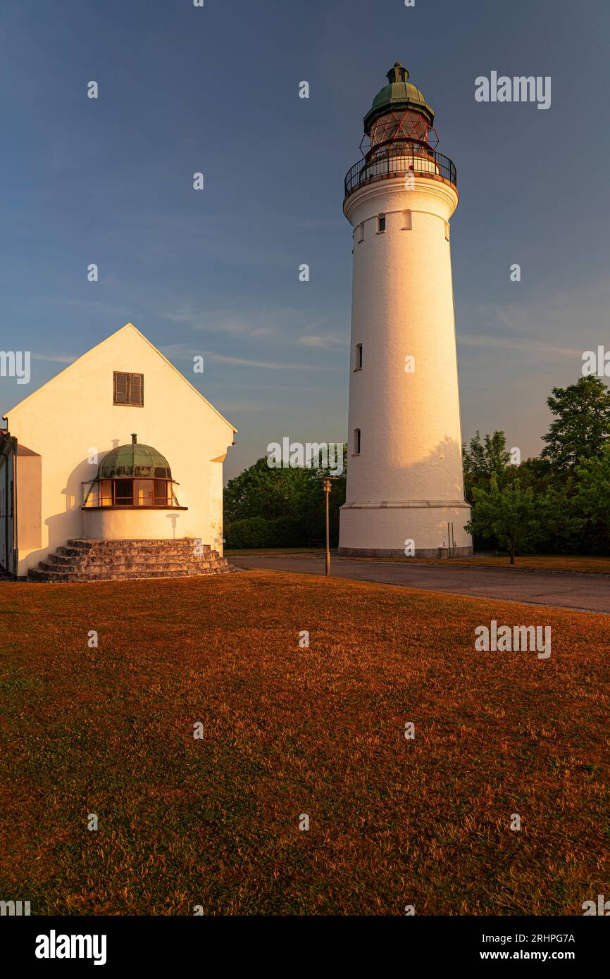 Stevns Klint Lighthouse, Hojerup, Zealand, Denmark Stock Photo - Alamy