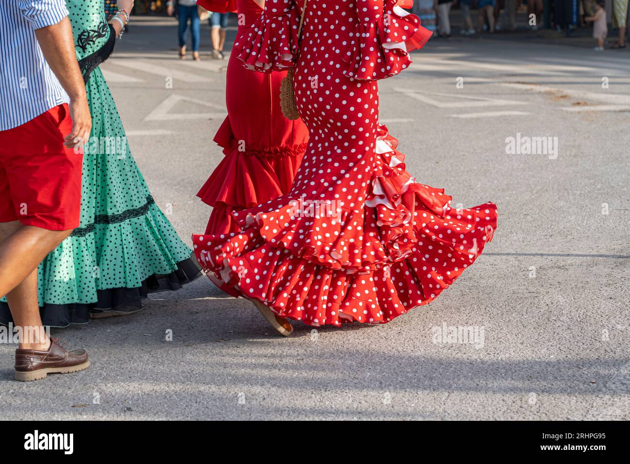 The essence of Andalusian culture captured in a vibrant flamenco dress ...