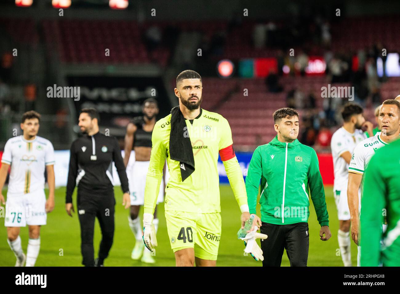 Herning, Denmark. 17th Aug, 2023. Goalkeeper Fabiano (40) of Omonia ...