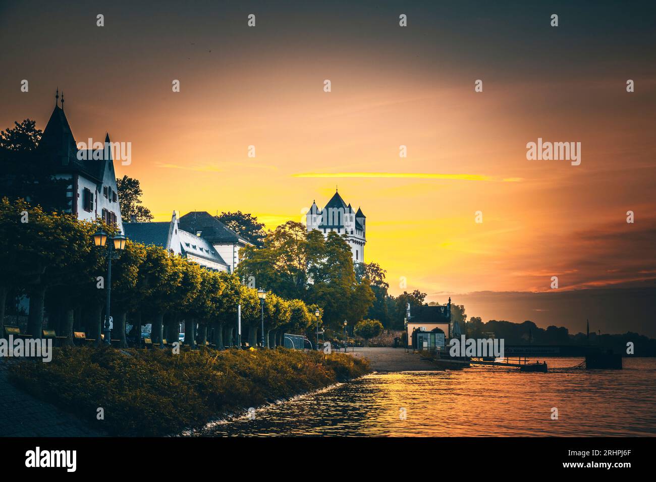 Eltville on the Rhine with the Electoral Castle Eltville and the old ...