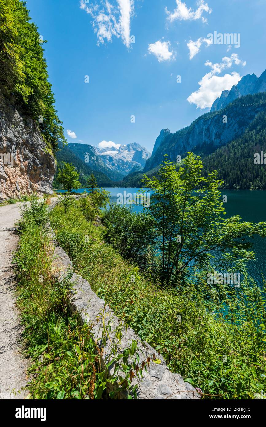 Vorderer Gosausee and Dachstein Massif in Salzkammergut, Upper Austria ...