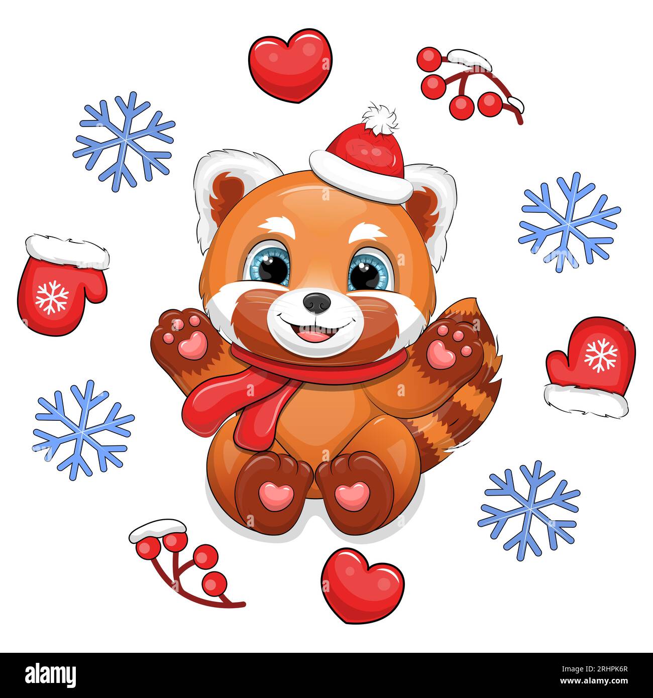 Baby red panda snow Cut Out Stock Images & Pictures - Alamy