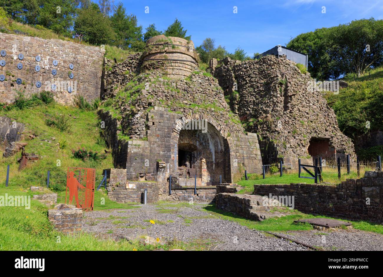 Furnaces at Blaenavon Ironworks, Torfaen, Wales Stock Photo - Alamy