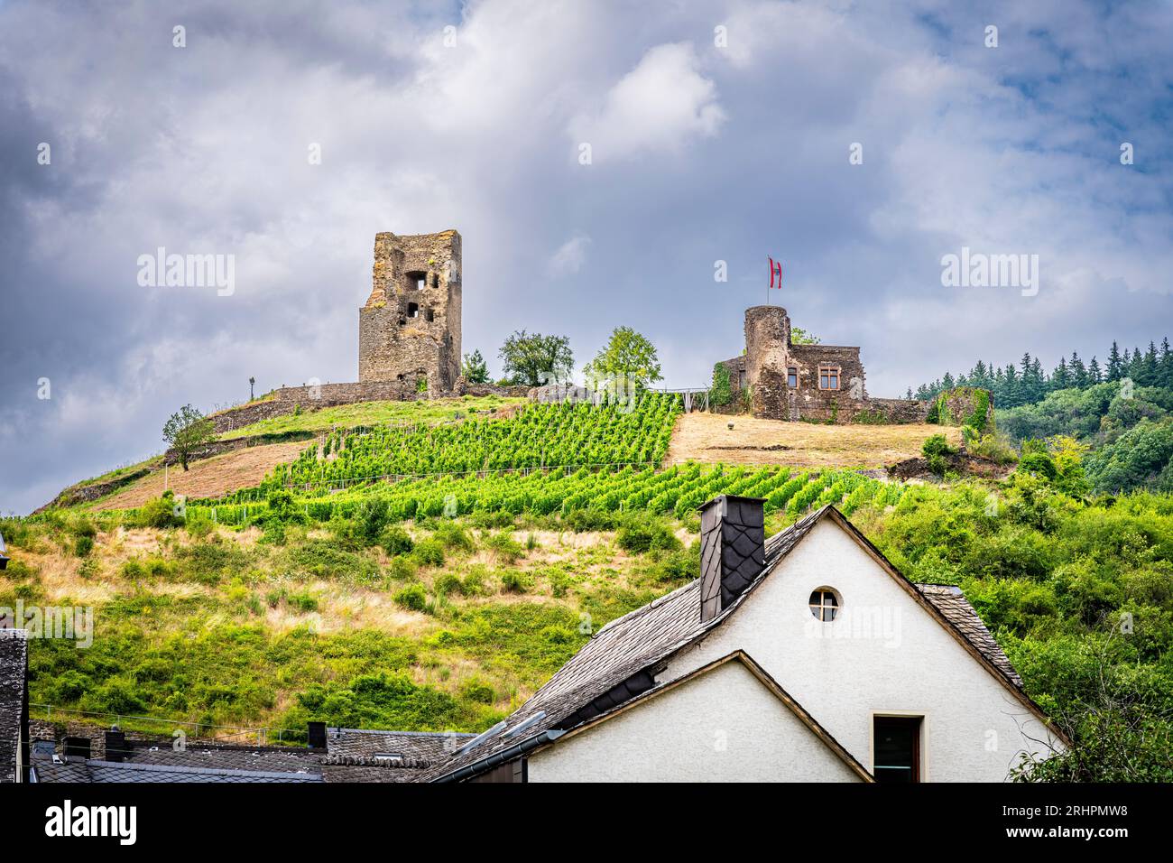 Coraidelstein Castle in Klotten near Cochem on the Moselle, also called ...