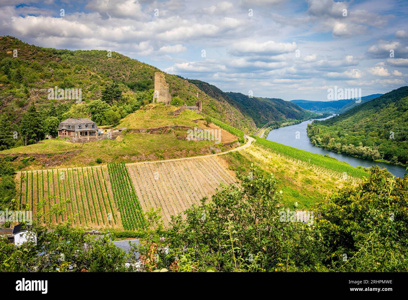 Coraidelstein Castle in Klotten near Cochem on the Moselle, also called ...