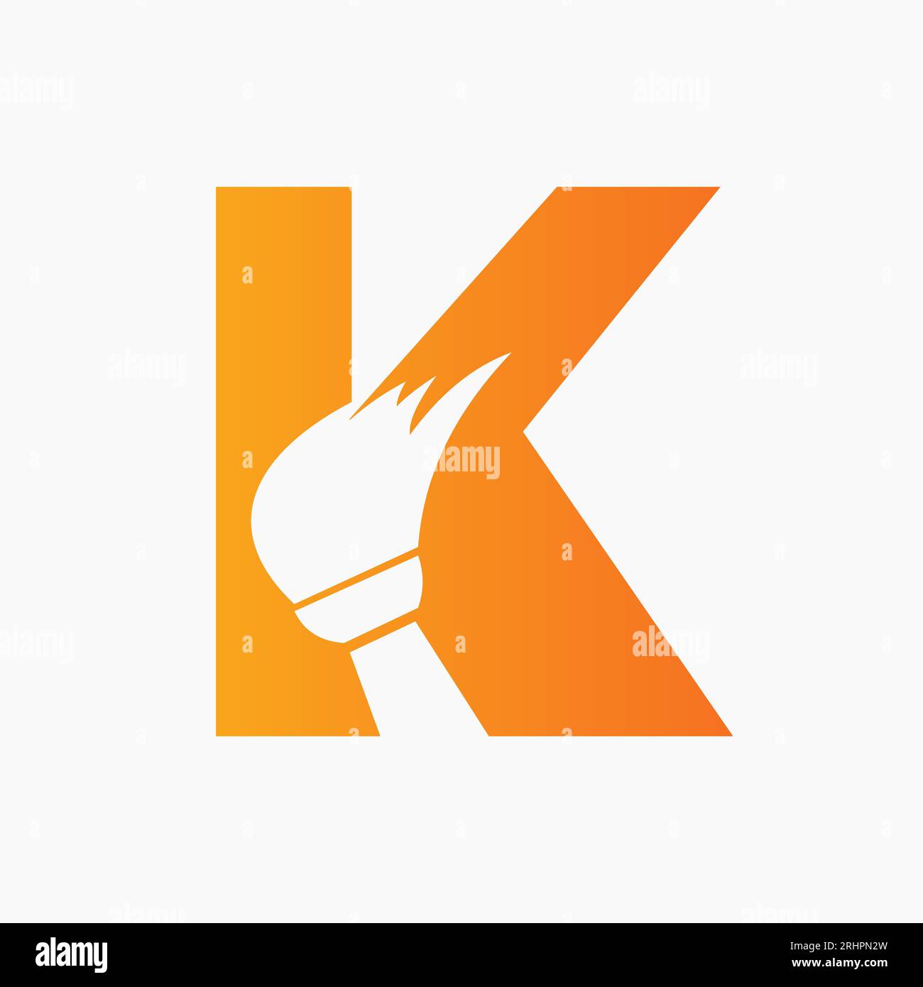 Letter K House Cleaning Logo Concept With Clean Brush Icon. Maid ...
