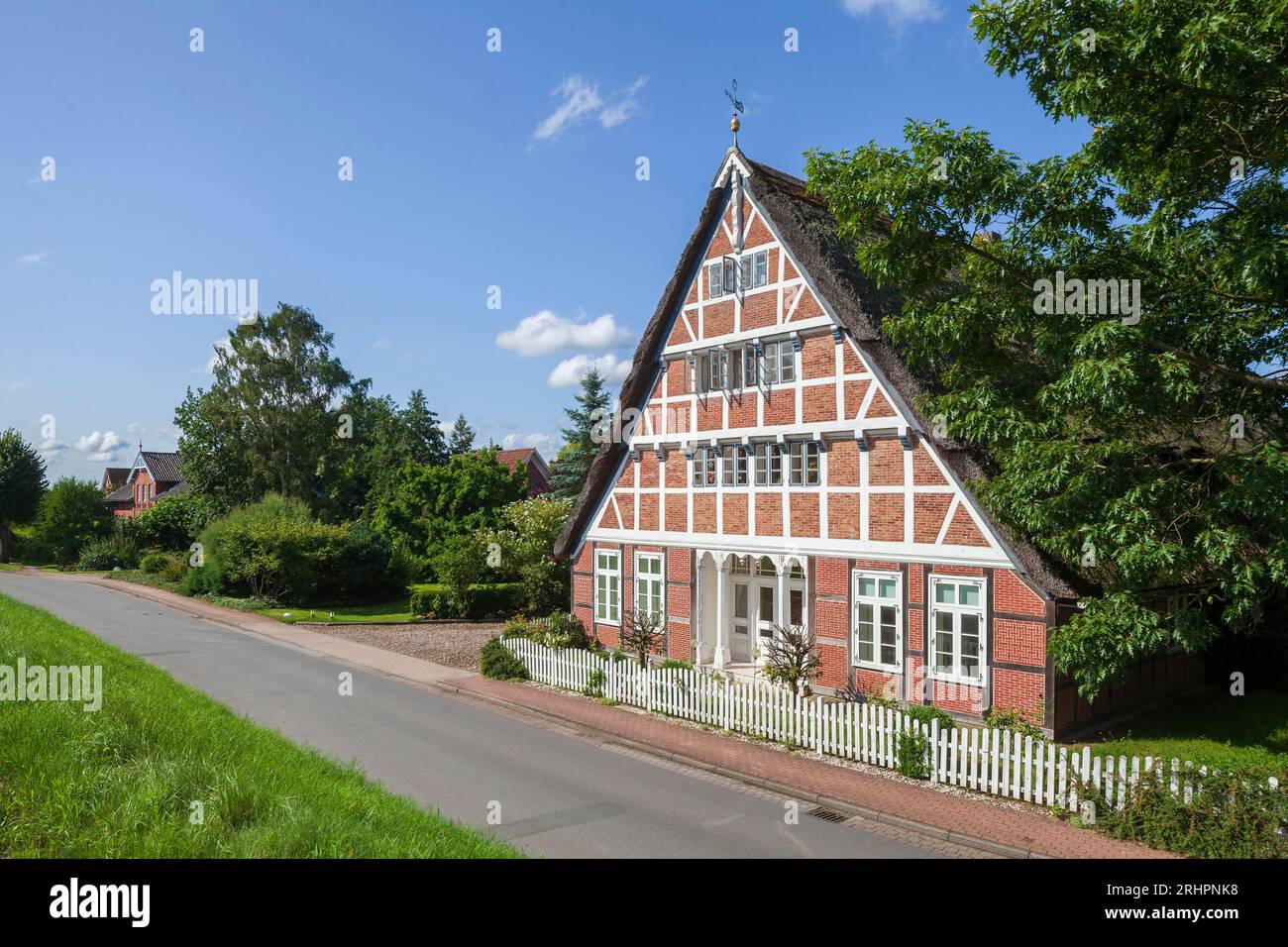 Historic half timbered house on the dike hi-res stock photography and ...