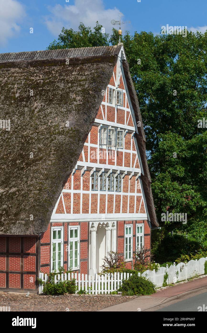 Historic half timbered house on the dike hi-res stock photography and ...