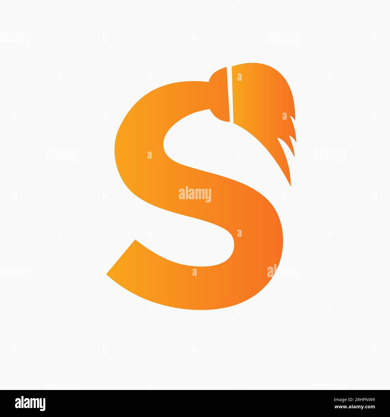 Letter S House Cleaning Logo Concept With Clean Brush Icon. Maid ...
