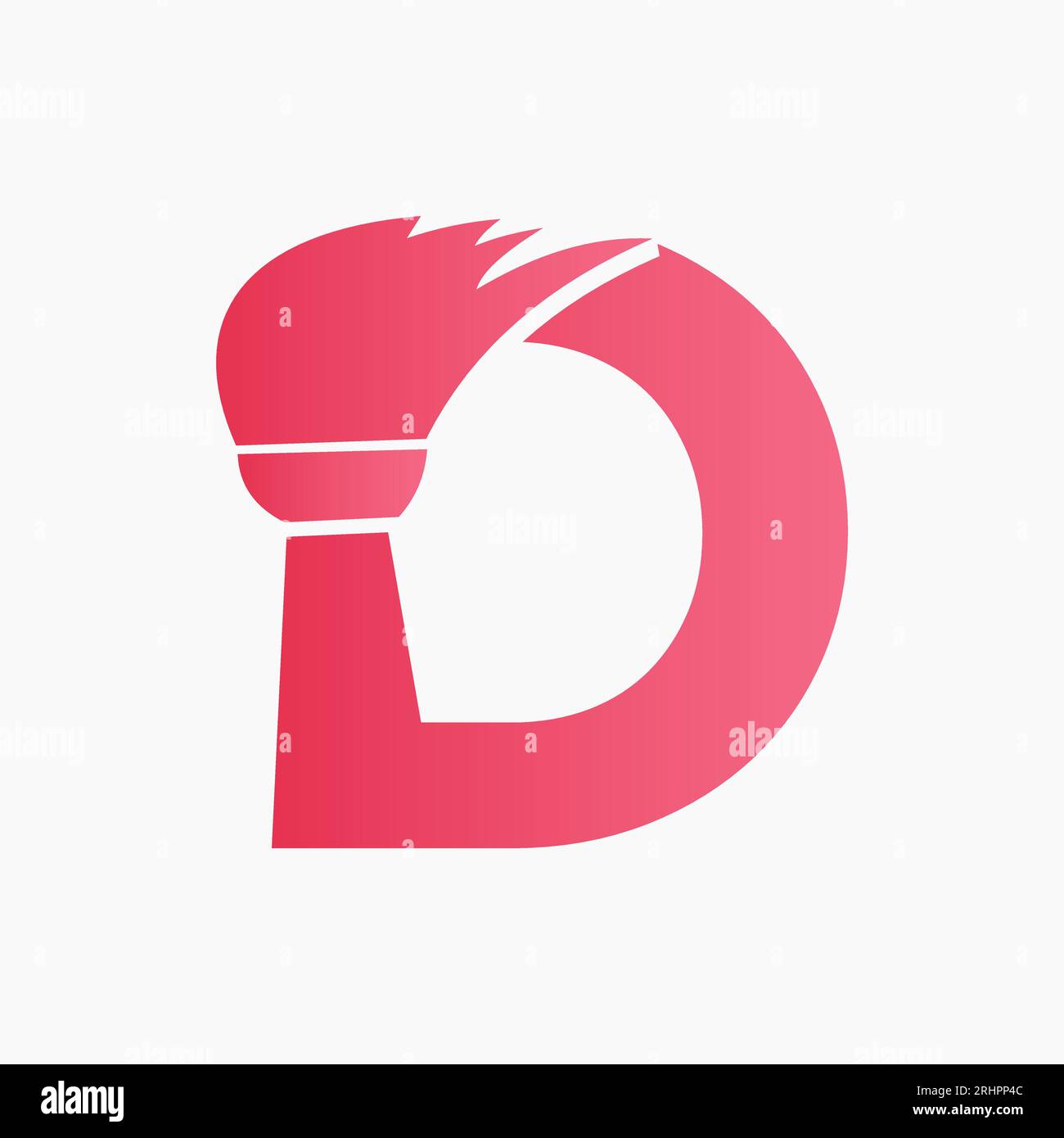 Letter D House Cleaning Logo Concept With Clean Brush Icon. Maid ...