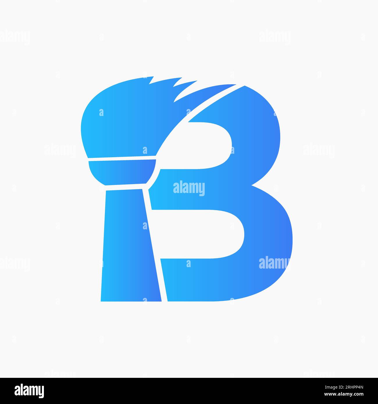 Letter B House Cleaning Logo Concept With Clean Brush Icon. Maid ...