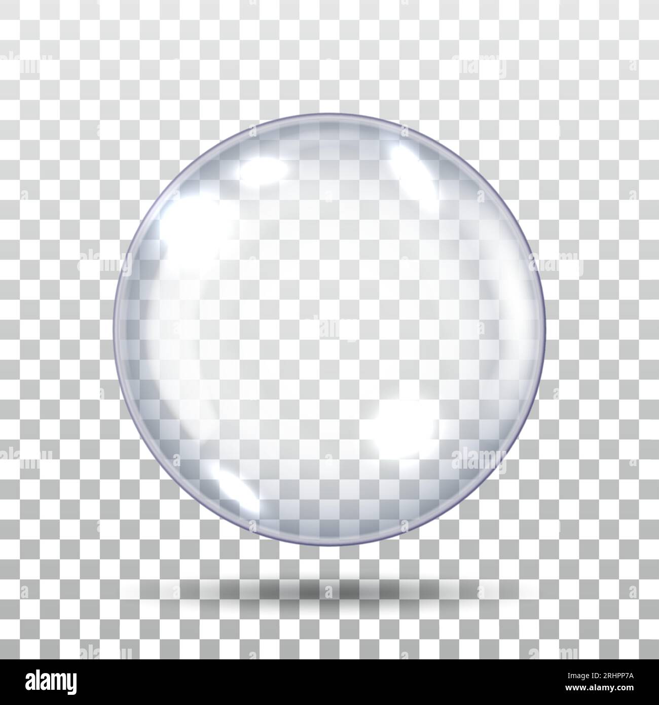 3D Realistic Glass Spherical Ball Stock Vector Image & Art - Alamy