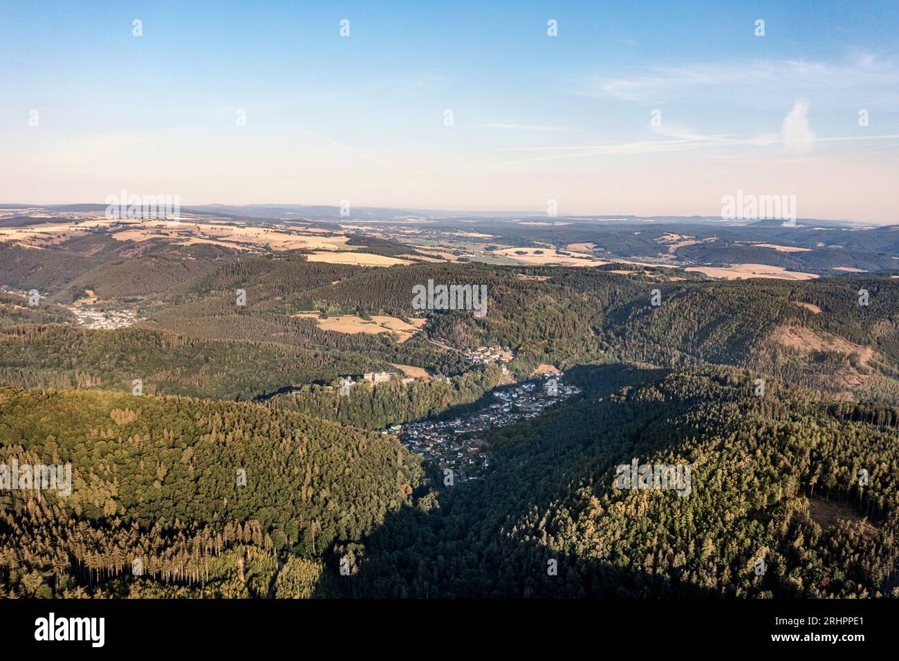 Germany, Thuringia, Schwarzburg, small town, castle, landscape, valleys ...