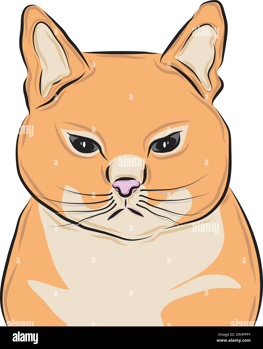 Cute orange cat pet vector picture Stock Vector Image & Art - Alamy