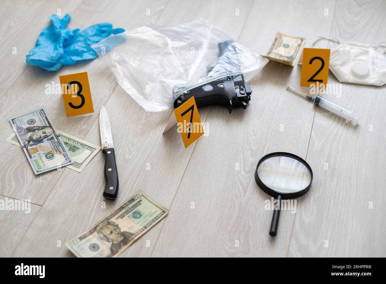 Shell casing marker evidence hi-res stock photography and images - Alamy