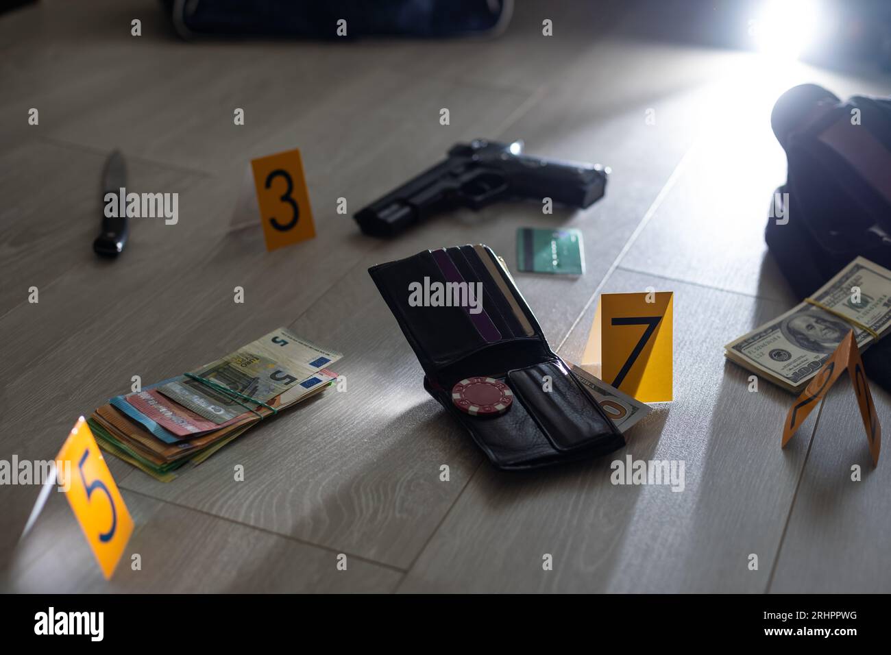 Yellow Crime Scene Markers