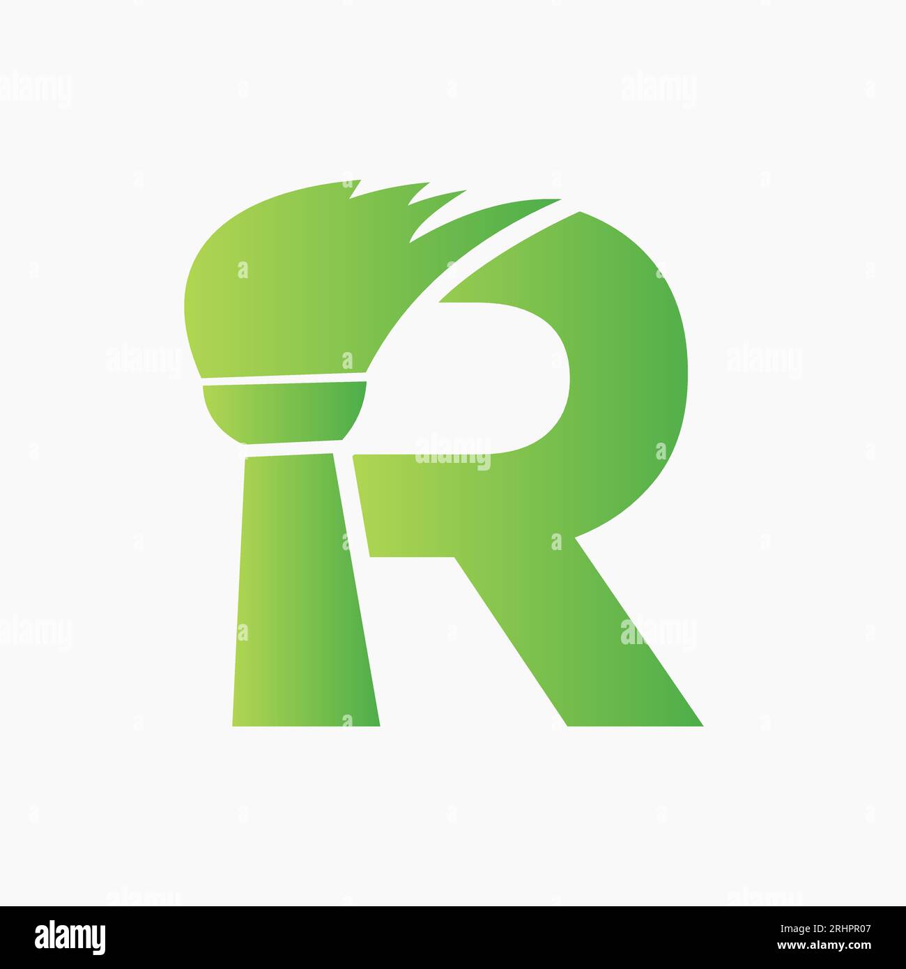 Letter R House Cleaning Logo Concept With Clean Brush Icon. Maid ...