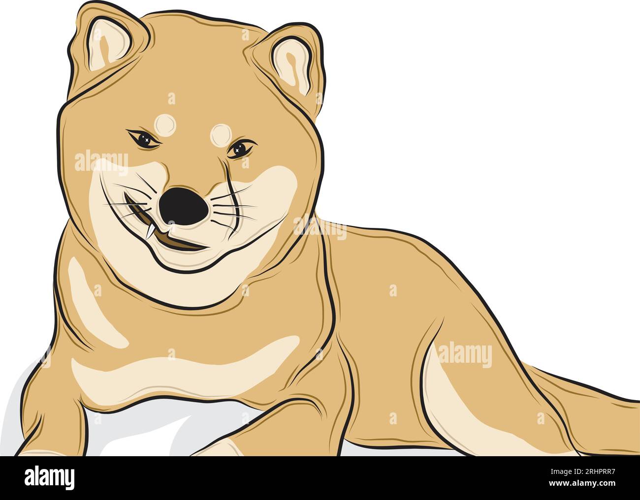 vector picture Shiba dog breed, also known as Inu Stock Vector Image ...