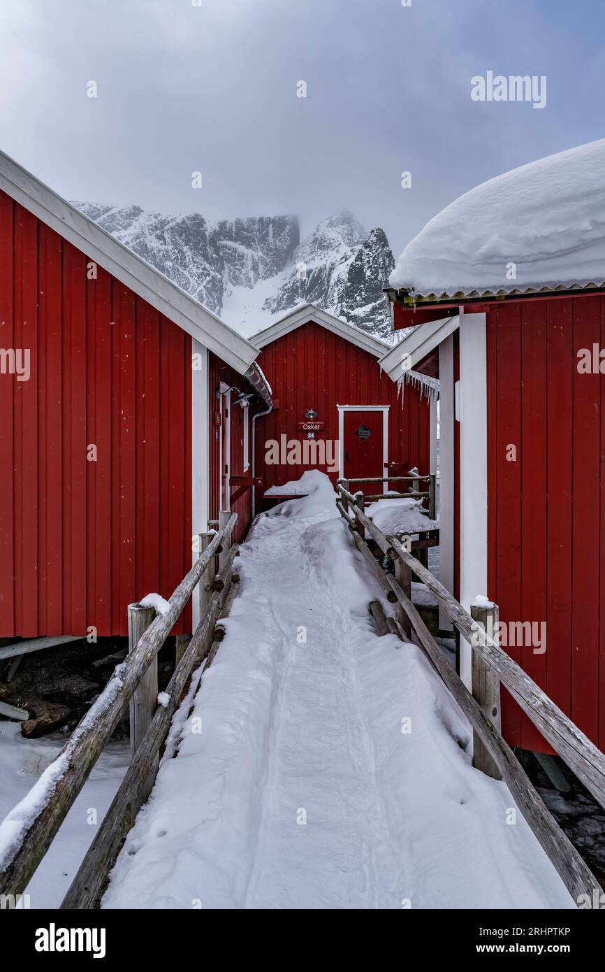 Red fisher cabins hi-res stock photography and images - Alamy